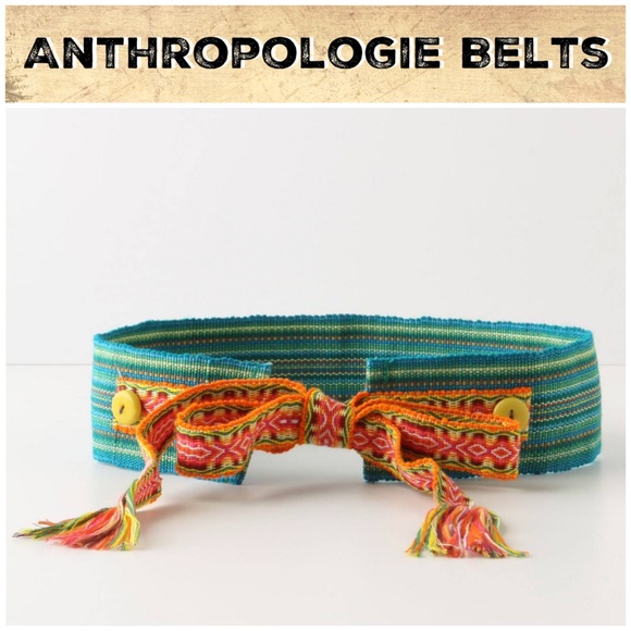 Anthropologie | Accessories | Anthro Bright Bolt Sash By Andean ...